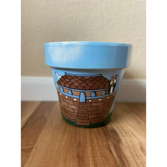 Handmade | Other | Vintage Terracotta Hand Painted Noahs Ark Planter ...